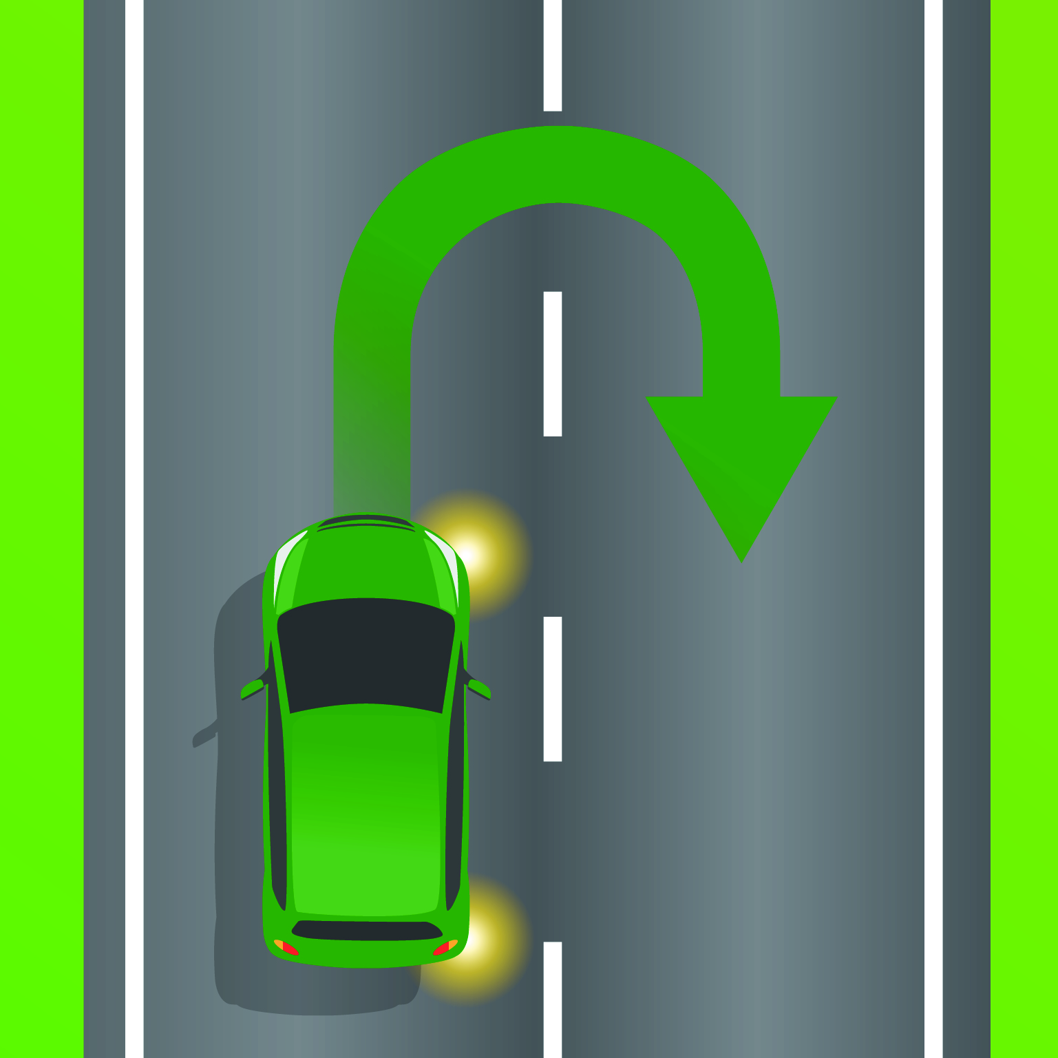 U Turn Permitted Sign